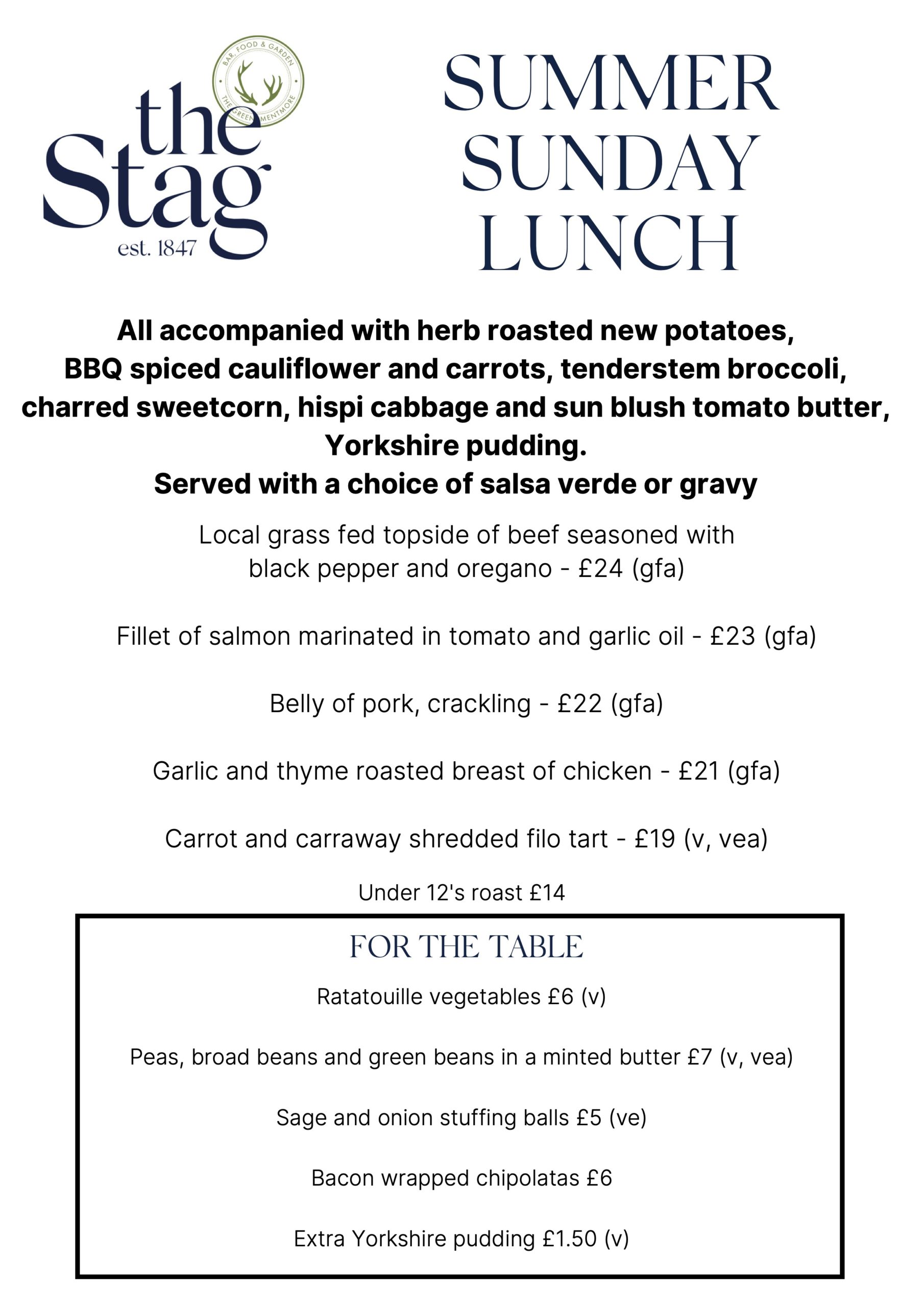 Summer Sunday Lunch - The Stag